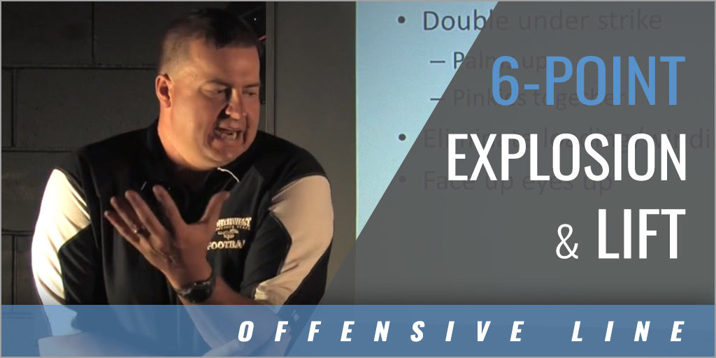 Offensive Line: Inside Zone 6-Point Explosion and Lift Drill with Brian ...