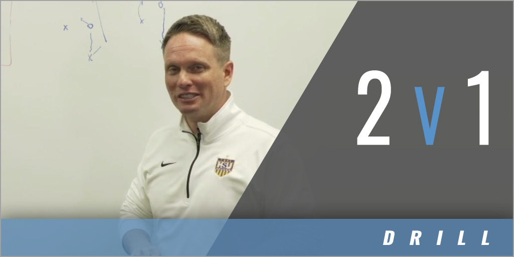 2v1 Drill with Marcus Wood – Dallas Baptist University – Coaches Insider