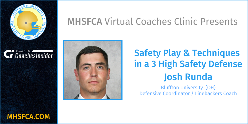 Safety Play & Techniques in a 3 High Safety Defense with Josh Runda ...