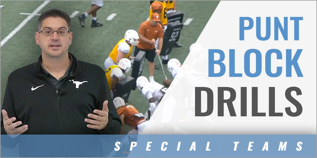 Punt Block Drills with Jeff Banks – Univ. of Texas – Coaches Insider